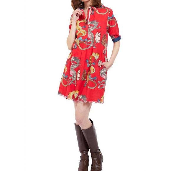 DIZZY-LIZZIE | Dresses | New Dizzylizzie Chatham Dress In Red Ground ...